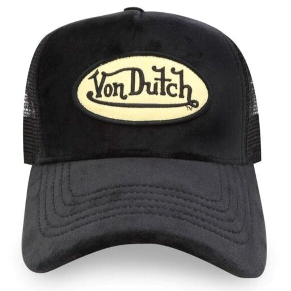 Von Dutch | Accessories | Von Dutch Classic Black Velvet Snapback ...